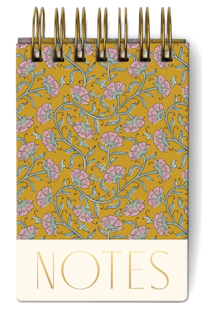 Chunky Notepad - Gold Vintage Floral