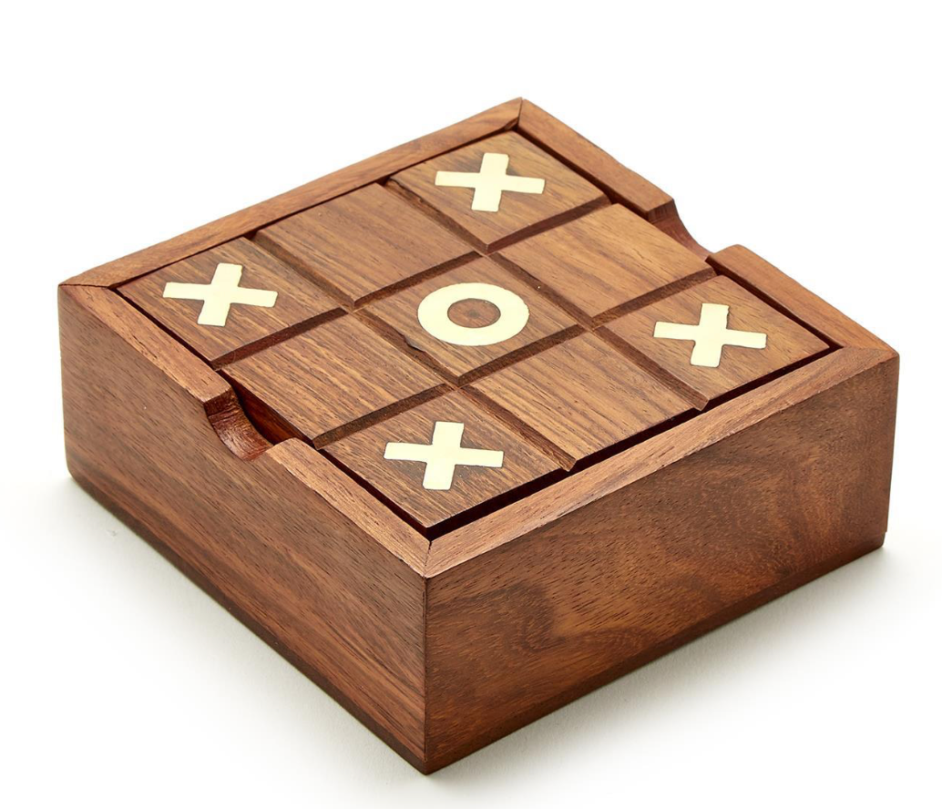 2 in 1 Game Set- Tic-Tac-Toe and Solitaire